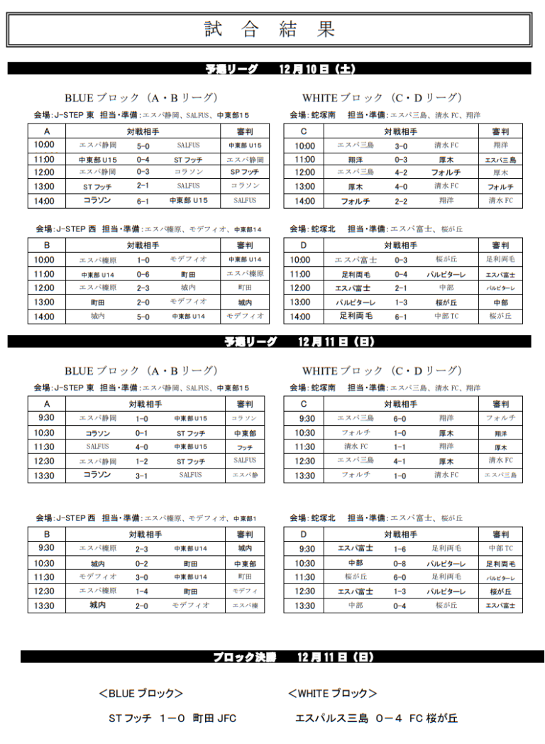 2022年度 エスパルス杯争奪 第24回Shimizu Jr.ユースサッカー大会（静岡）BLUEブロックはST-FUTE、WHITEブロックはFC桜が丘が優勝！ | Green Card ニュース