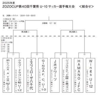 2025年度 ZOZOCUP 第40回千葉県U-10サッカー選手権大会（中央大会）優勝は柏レイソルA.A.TOR82イエロー！ | Green Card ニュース